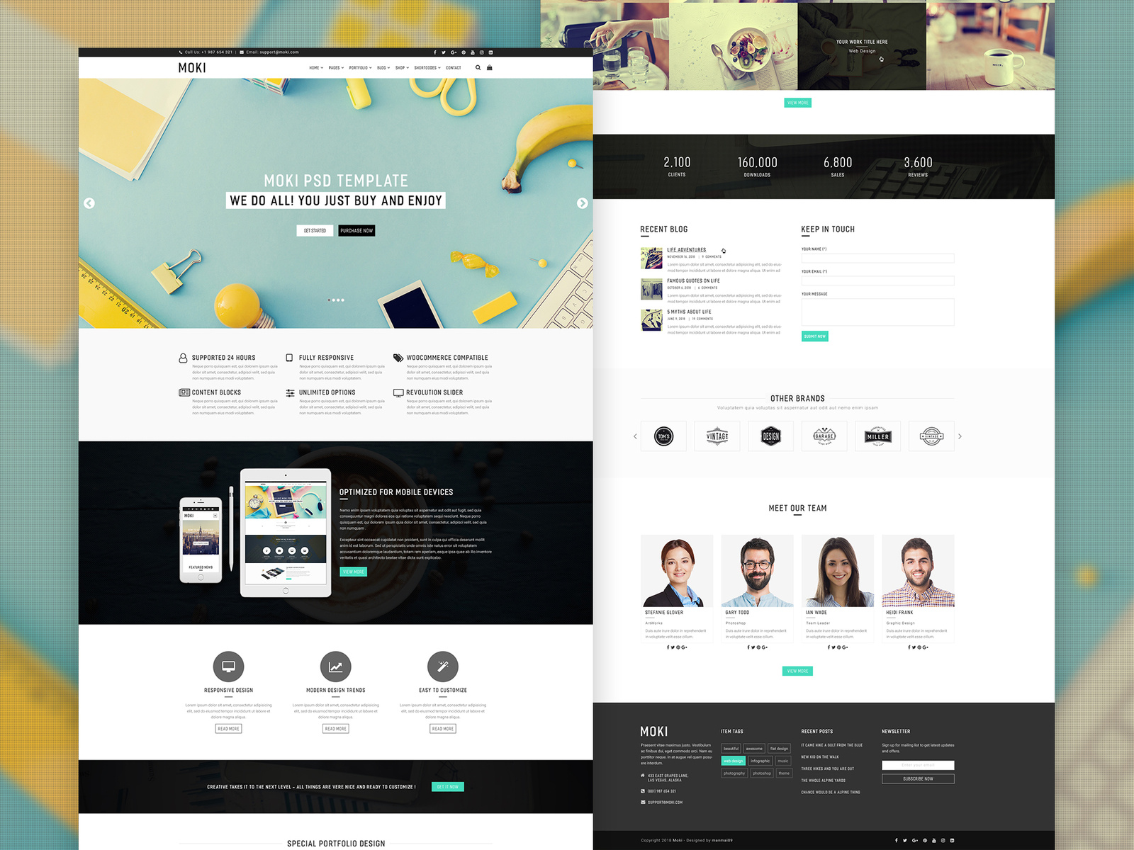 Moki - Multipurpose PSD Template Homepage Option 18 by Mai Xuan Man on ...