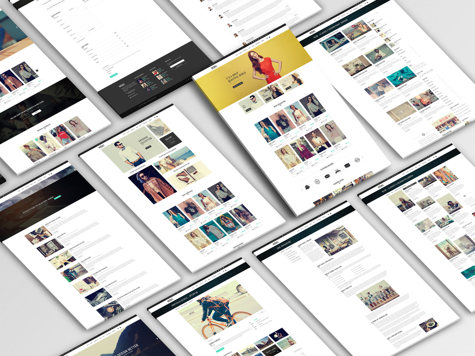 Moki - Multipurpose 126 PSD Template by Mai Xuan Man on Dribbble