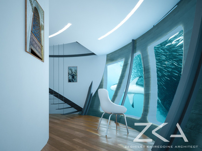 floating home_ under water level by khireddine zeghilet on Dribbble