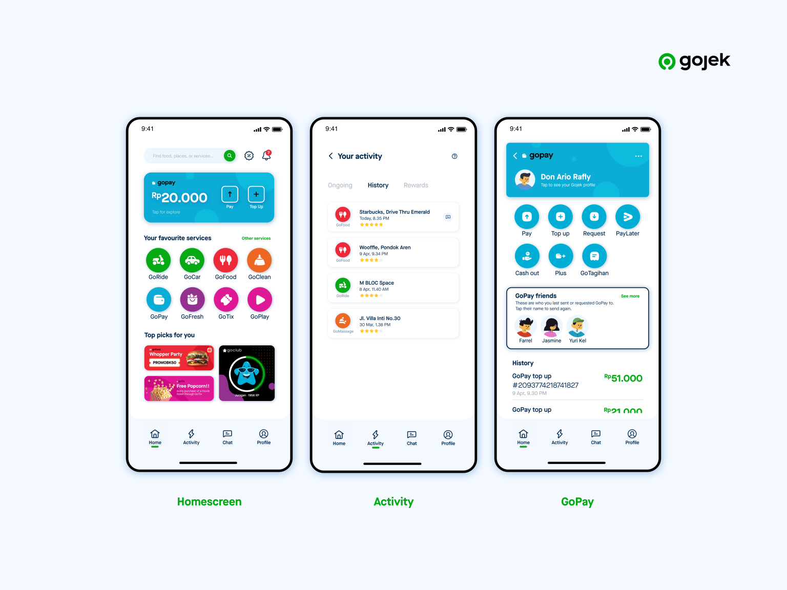 Gojek - UI/UX Redesign by Don Ario on Dribbble