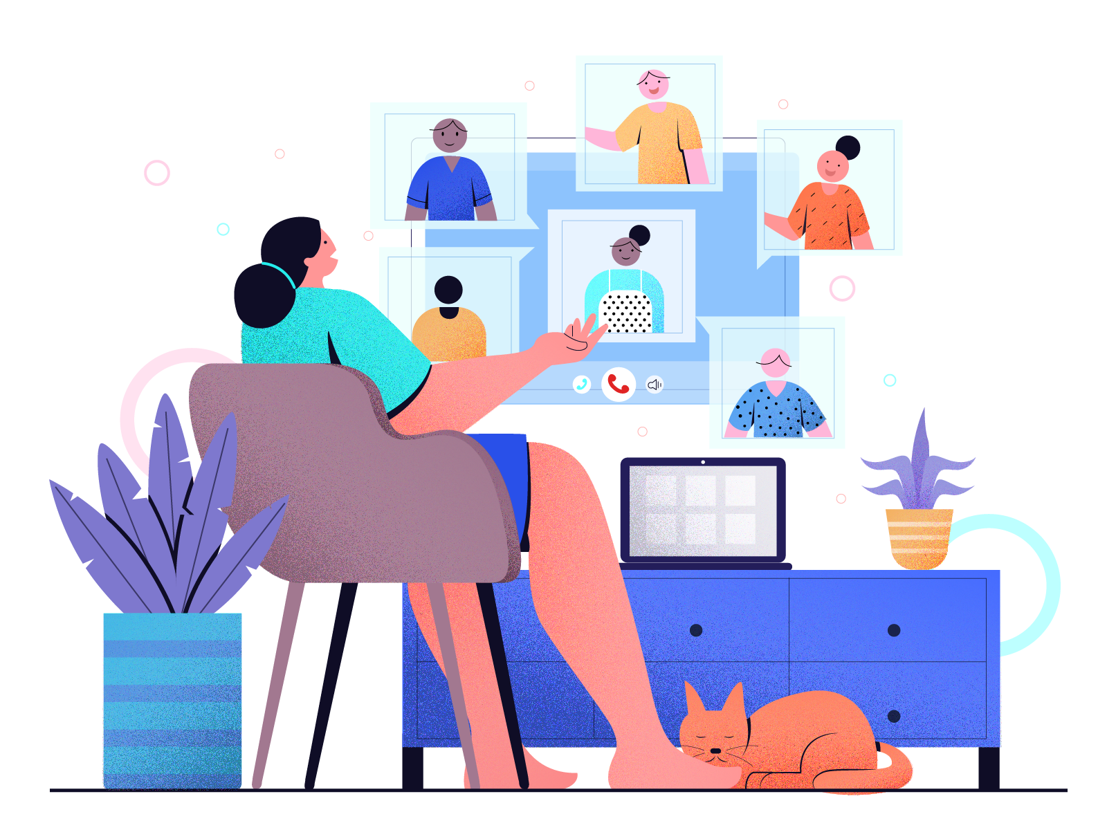 video chatting by Sushama Patel for Ofspace UX/UI on Dribbble