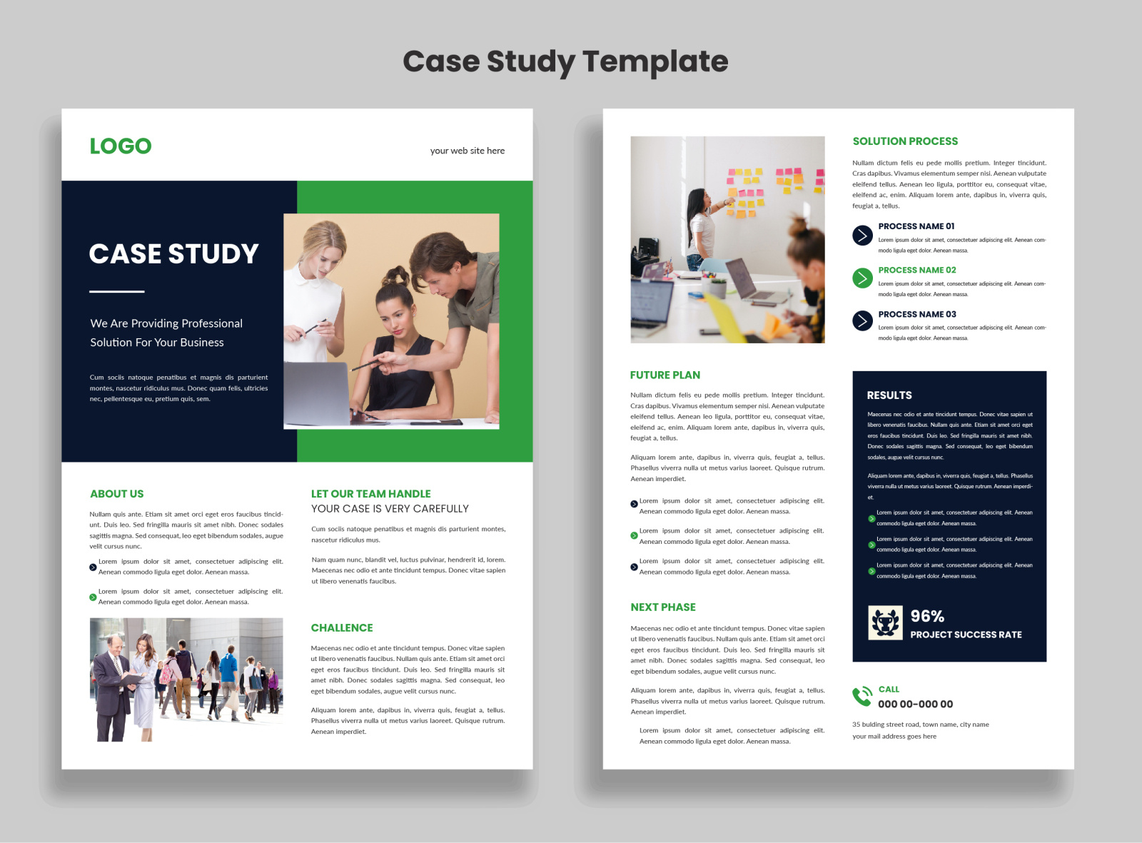 Case Study Template, Flyer Template, Double Side Flyer, Poster by Sohag ...