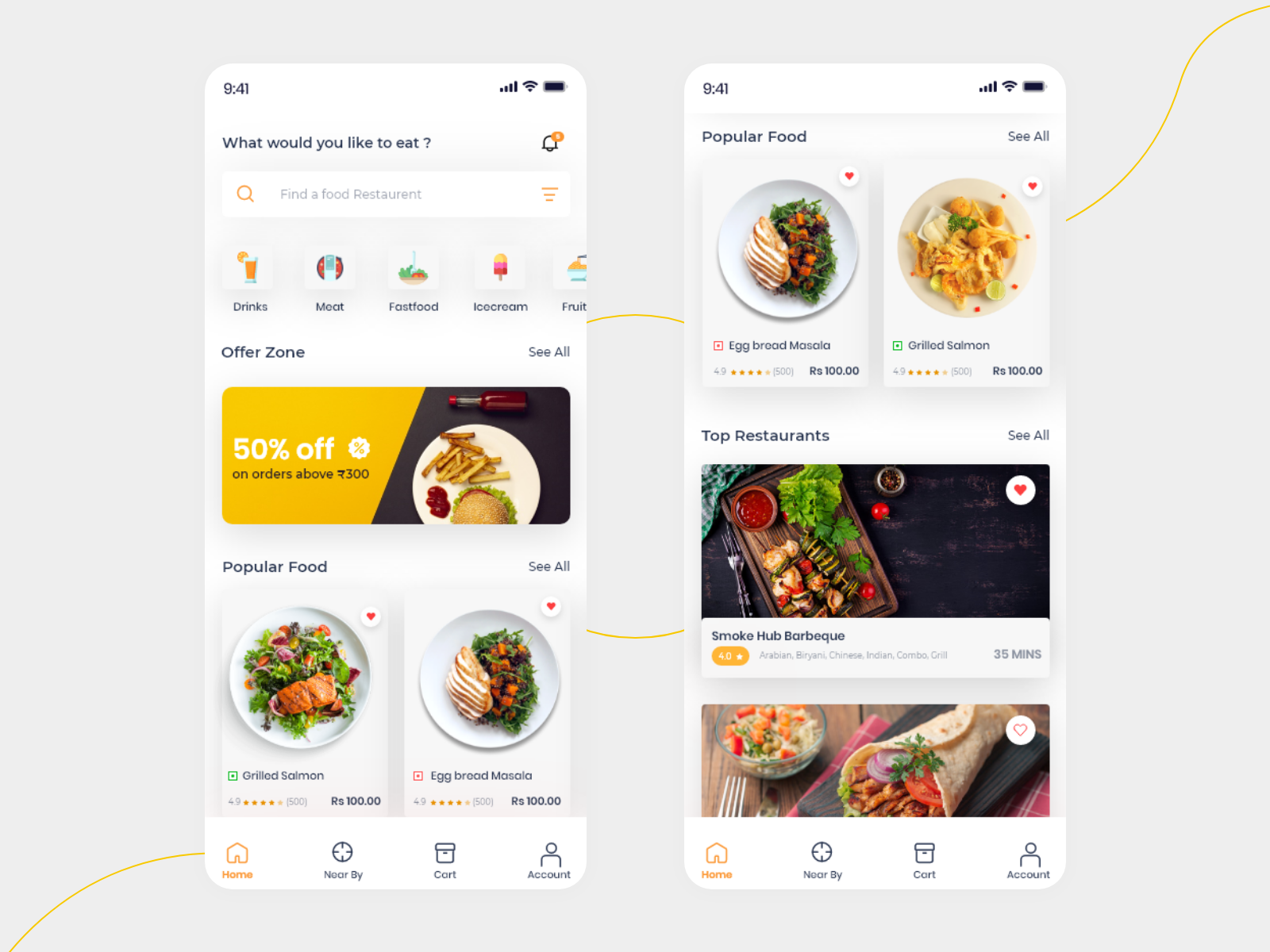 Food App - home page by Prakash rioo on Dribbble
