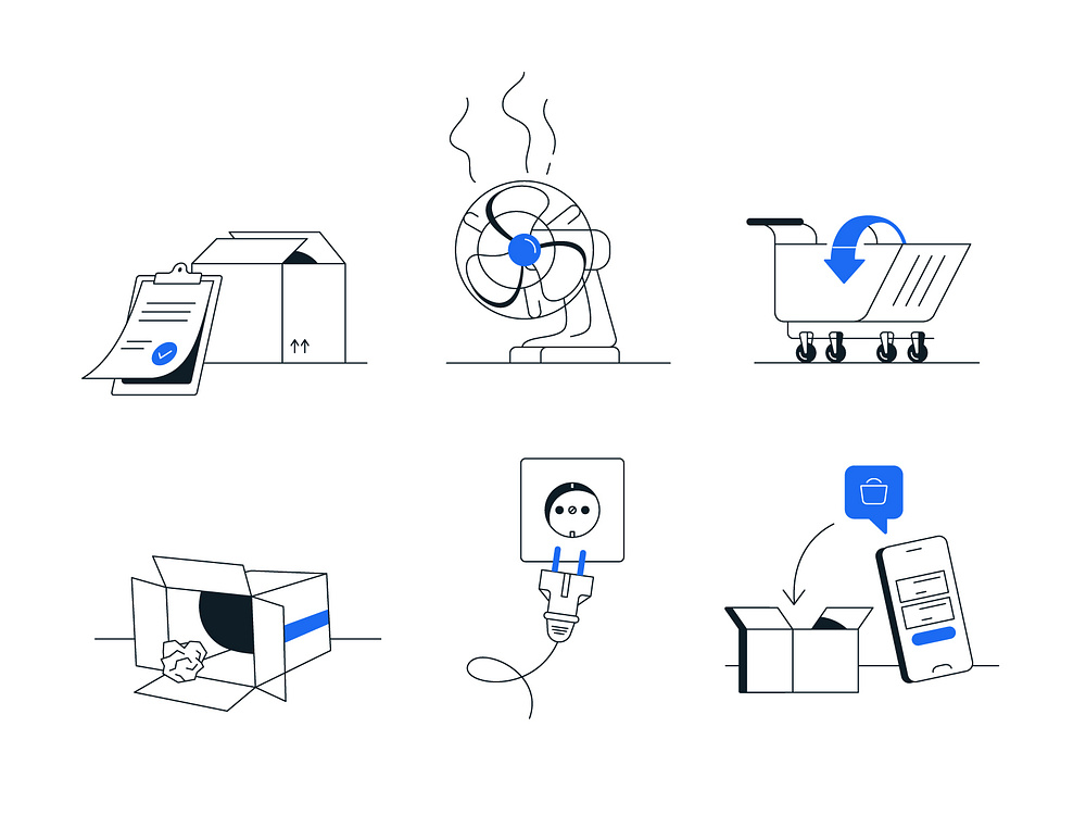 Empty states icons, part 2 by Sofia Zheltukhina on Dribbble