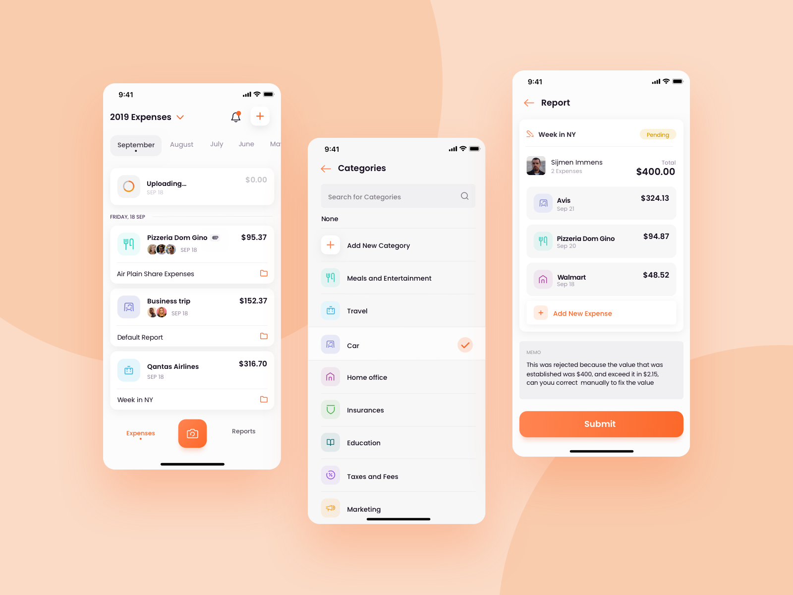 Expense Management App by Renato for HOP Design on Dribbble