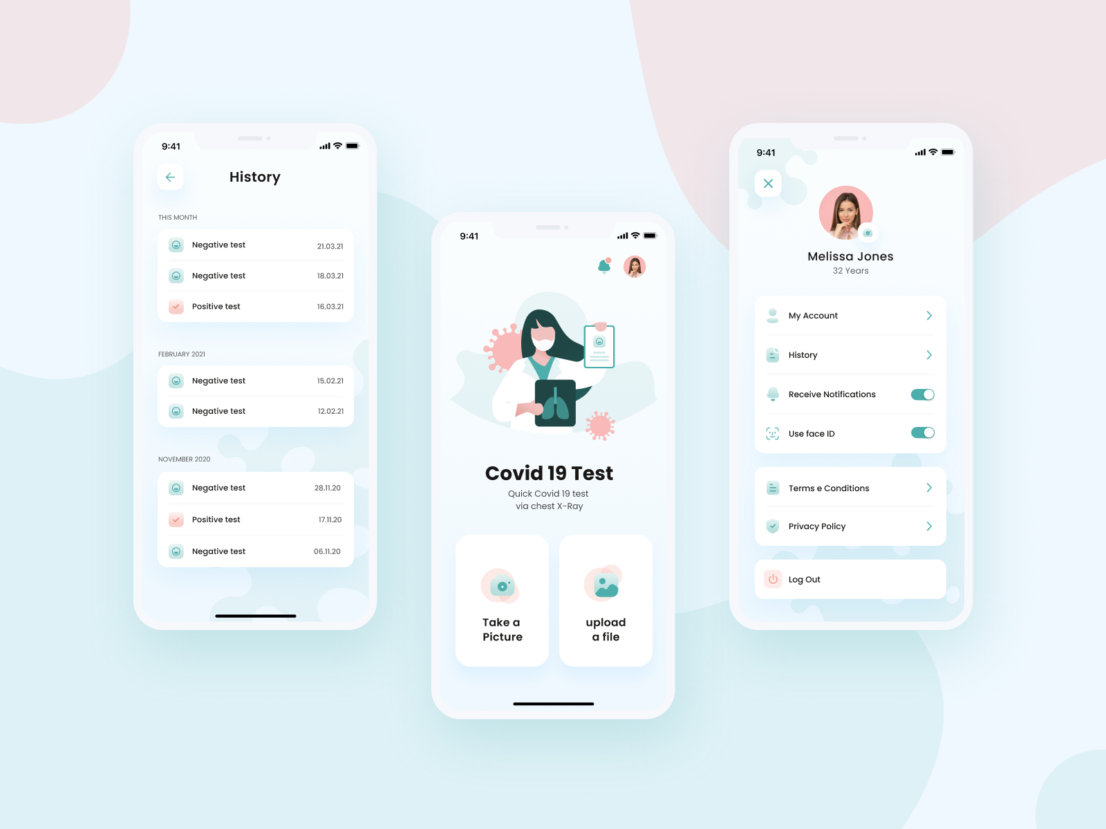 Covid 19 test via chest X-Ray App by Renato on Dribbble