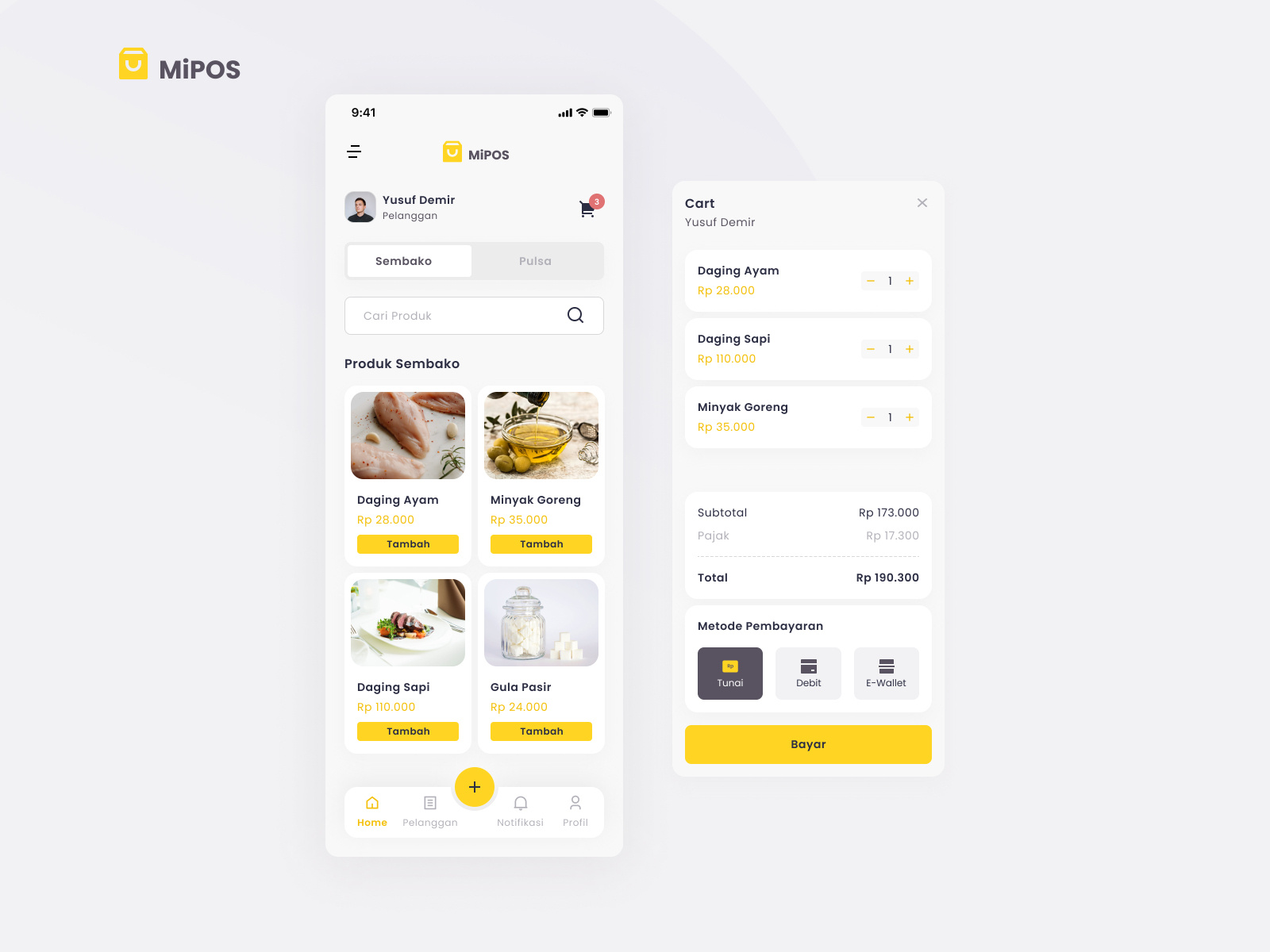 Mi POS App (Mini POS) by Andhika Stya on Dribbble