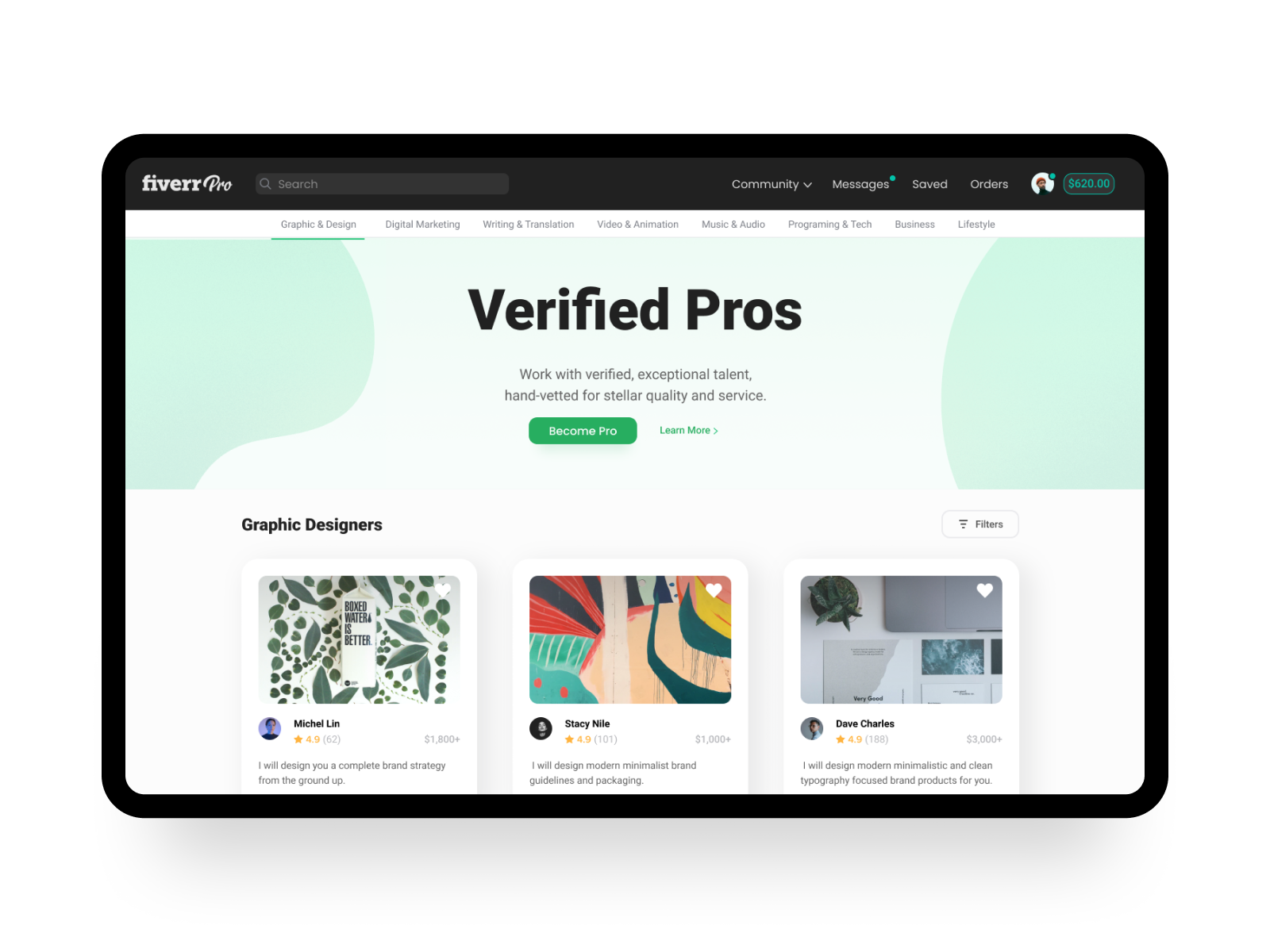 Fiverr Pro by Arthur K for Fiverr Design on Dribbble