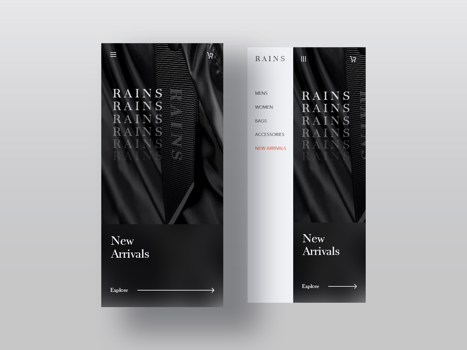 Rains Store by Arthur K on Dribbble