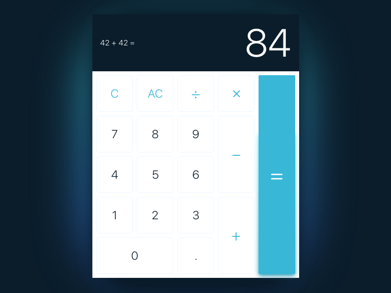 Calculator UI Task 004 by Richard Dalrymple on Dribbble