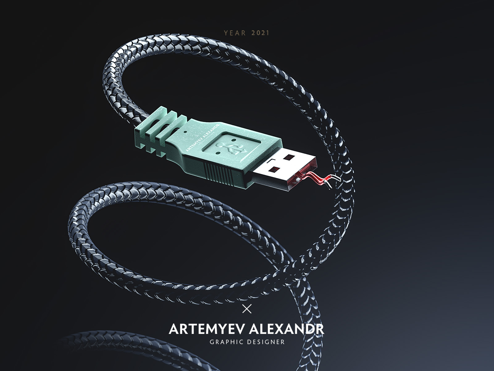USB snake by Alexandr Artemyev on Dribbble