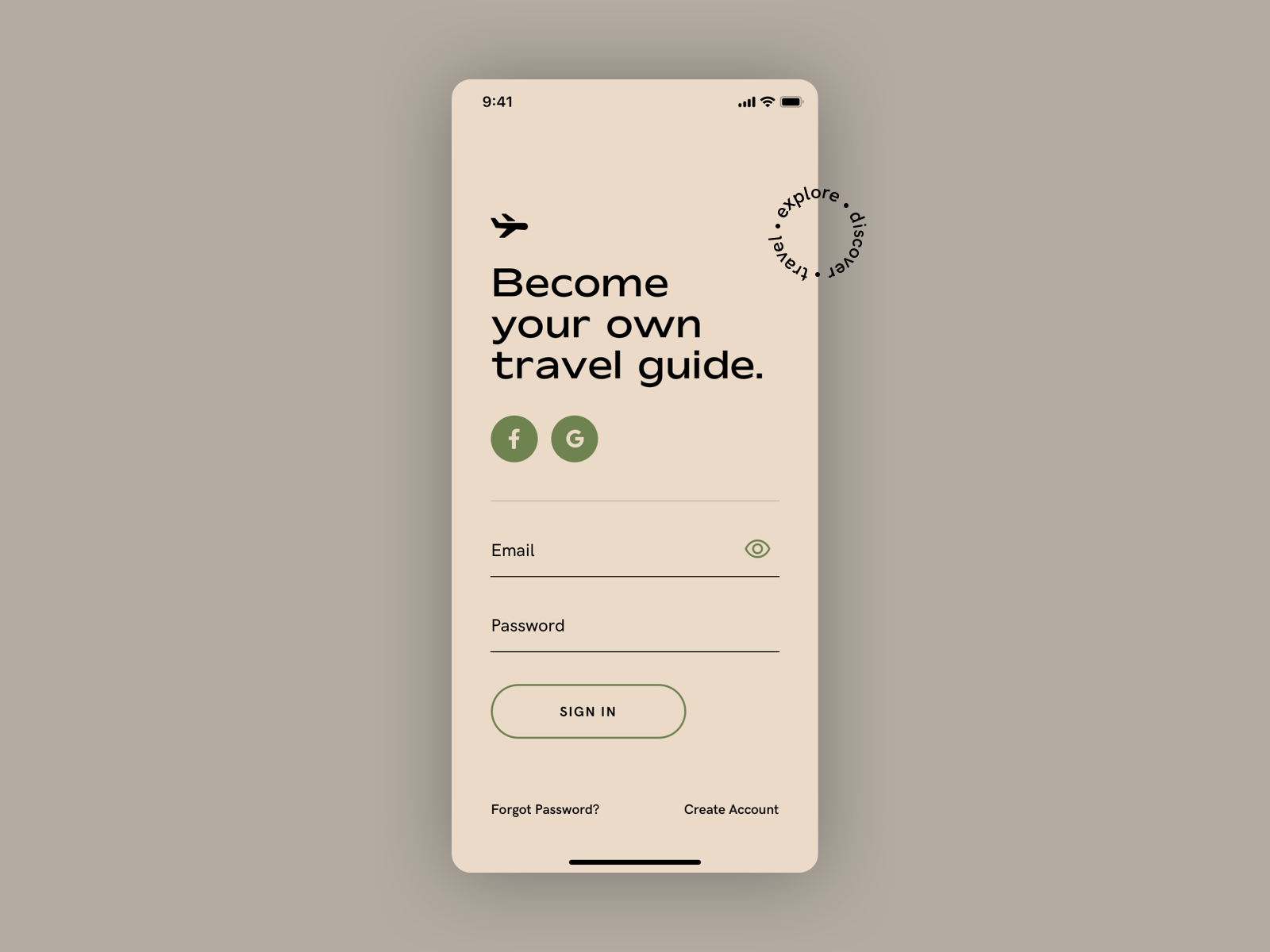Daily UI 01 - Sign In by Christine Soules on Dribbble