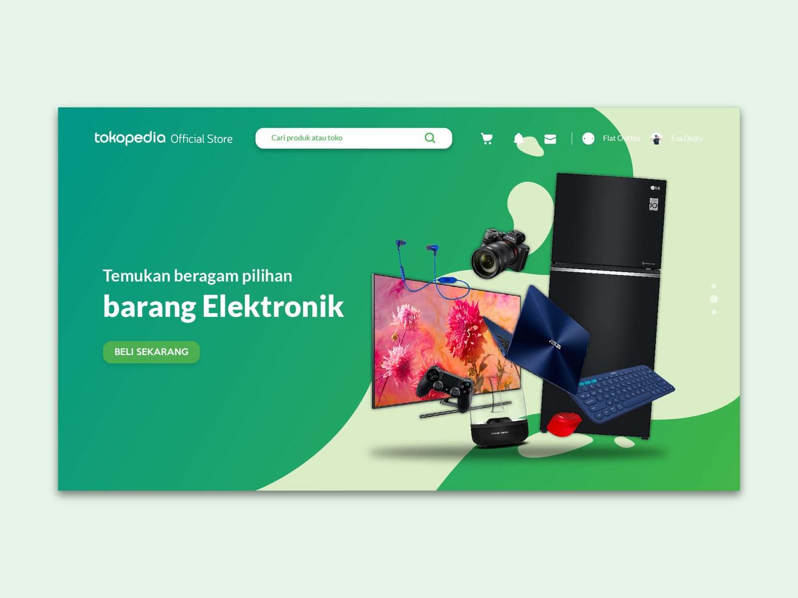 Tokopedia Official Store Microsite Exploration by Esa Dicky on Dribbble