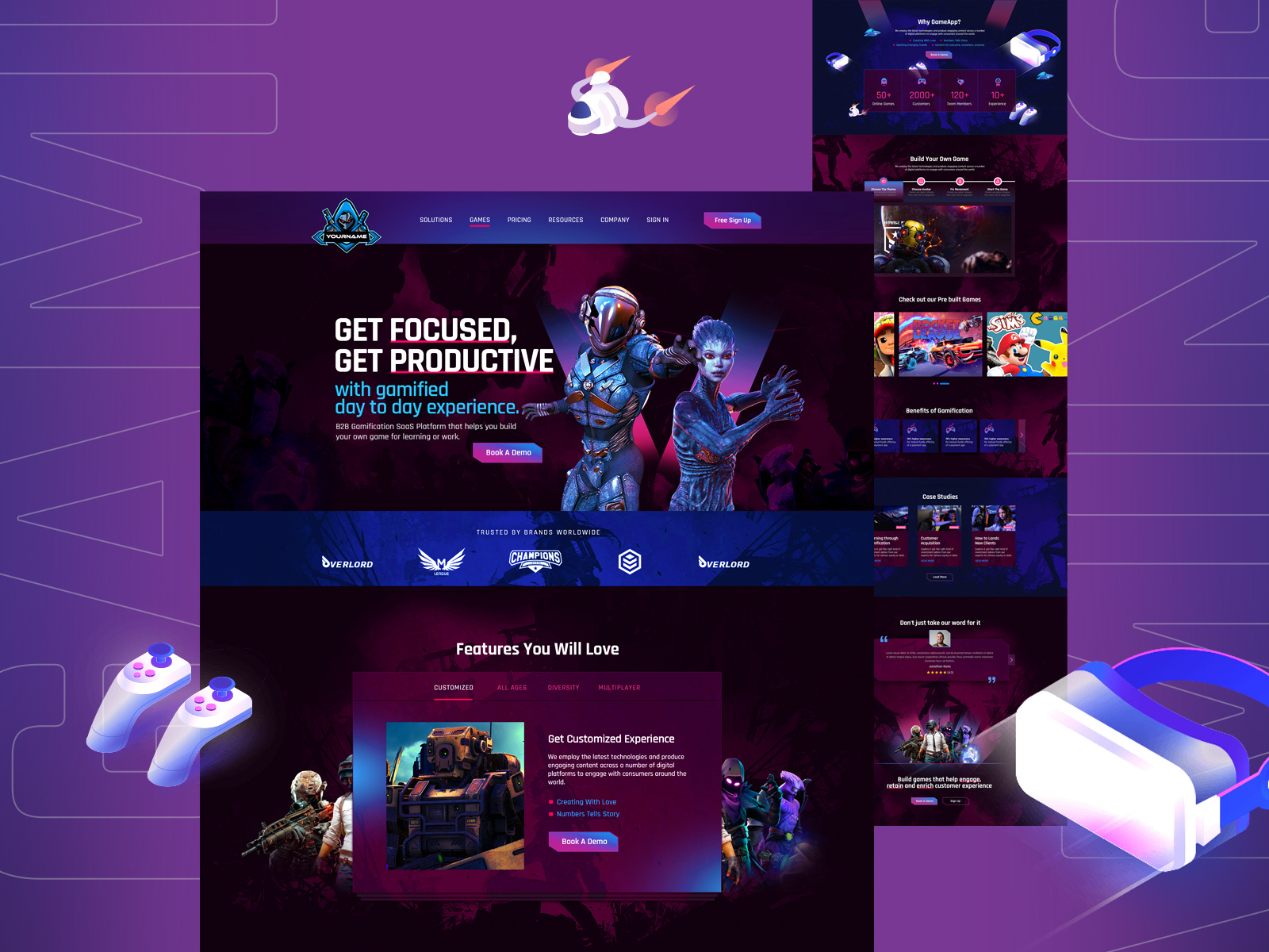 Gaming UI by Sachin Walia on Dribbble