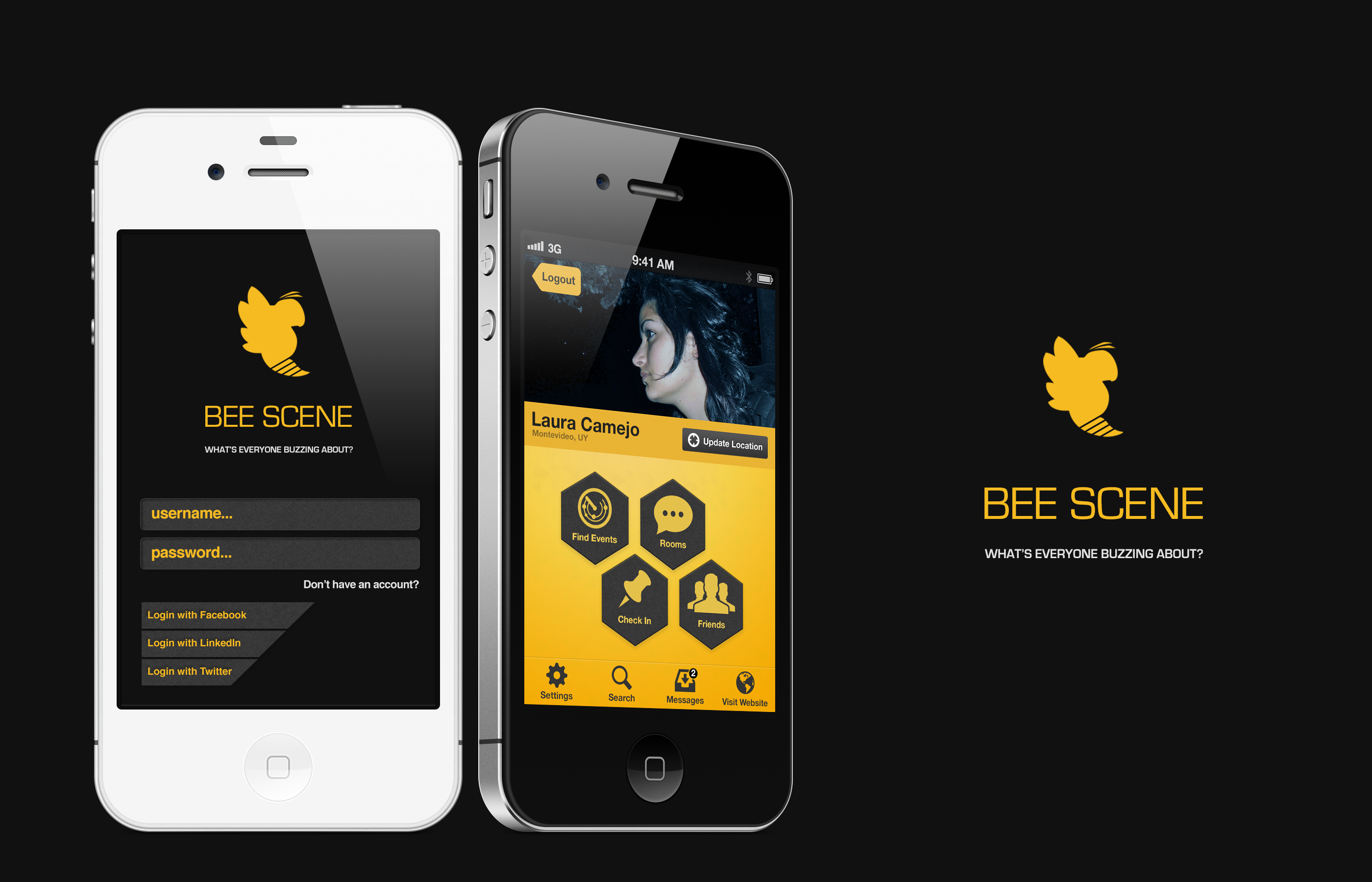 Bee Scene Login And Dashboard by Santiago Camelo on Dribbble