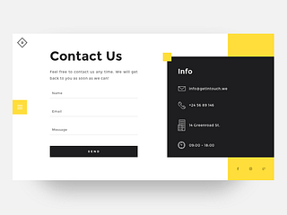 Daily UI challenge #028 — Contact Us by Roberto Oscurato on Dribbble
