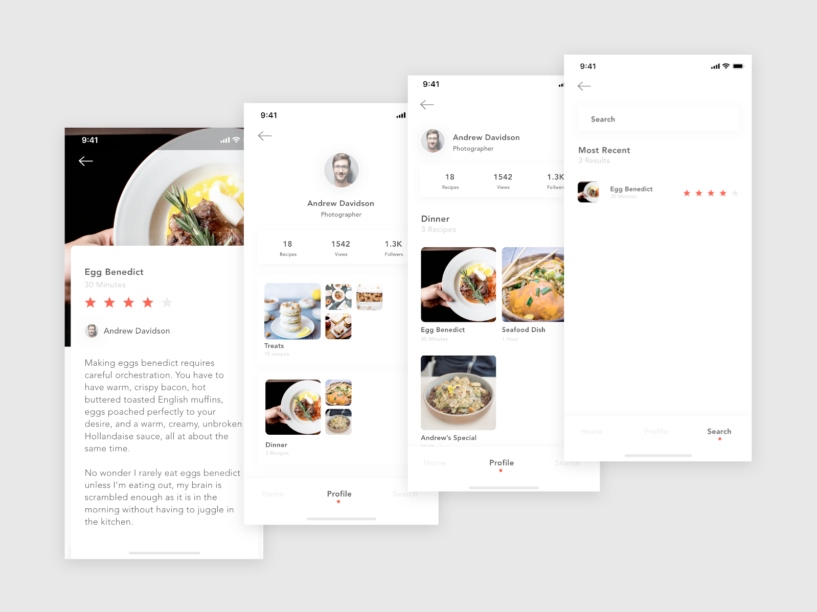 Food Application Day 4 by Daniel Su on Dribbble