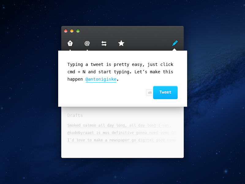 Twitter Compose Updated by Emil Bonsaksen on Dribbble