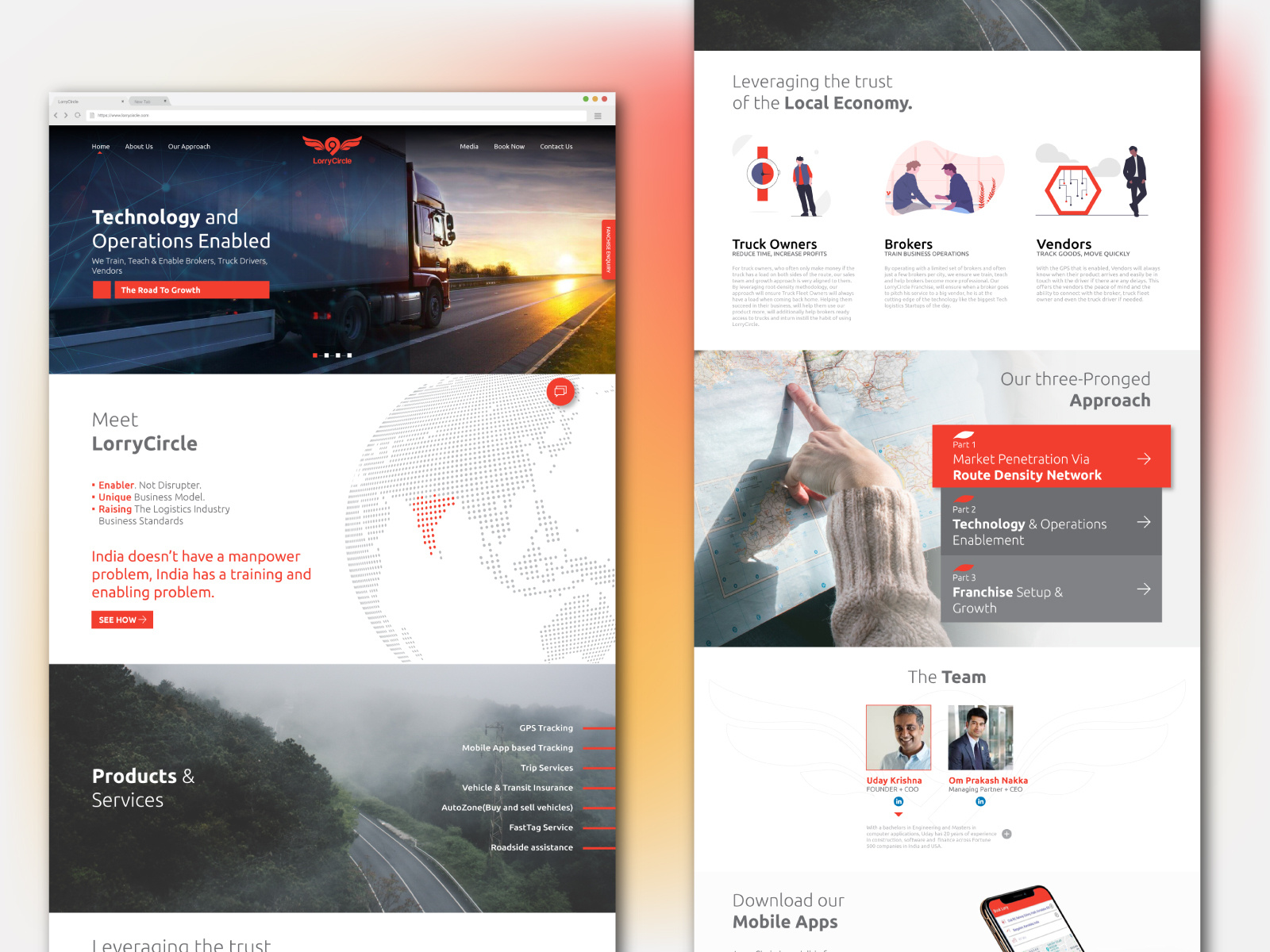 LorryCircle Web UI by Maa Saravanan on Dribbble