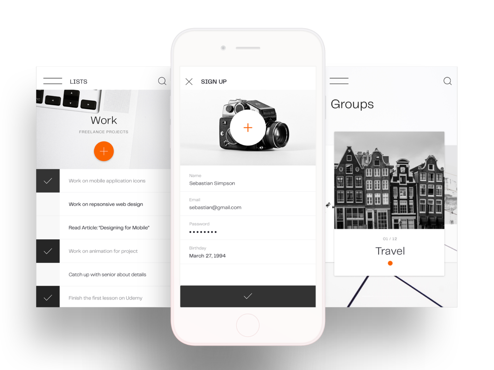 Concept application "NOW" by Khanim Alakbarzada on Dribbble