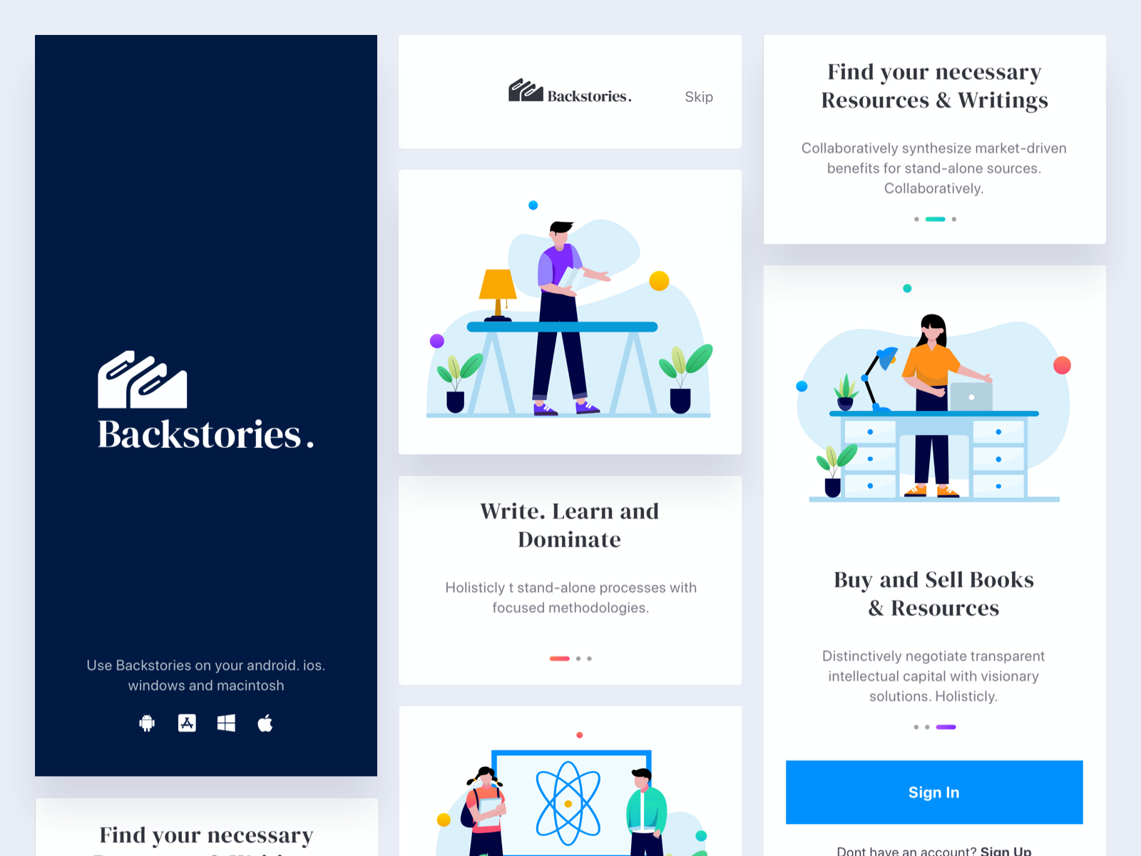 Splash screen. Banckstories app by nazibuddoula nayeem on Dribbble