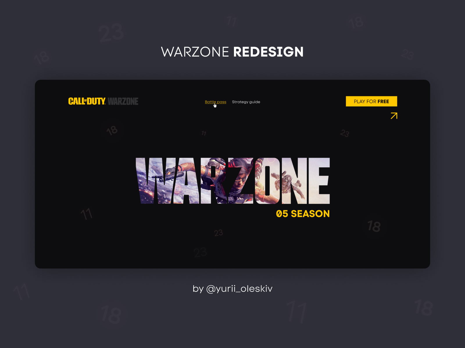 Call of Duty Warzone | Redesign concept by Yura on Dribbble