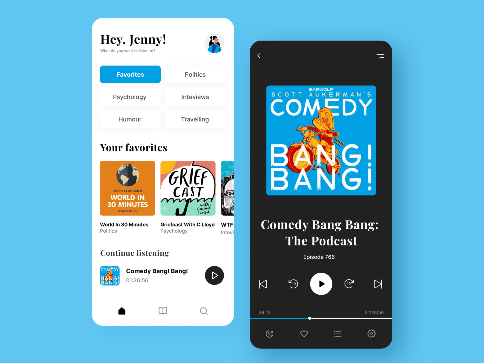 Podcasts App UI Design by Anastasiya Skrablo on Dribbble