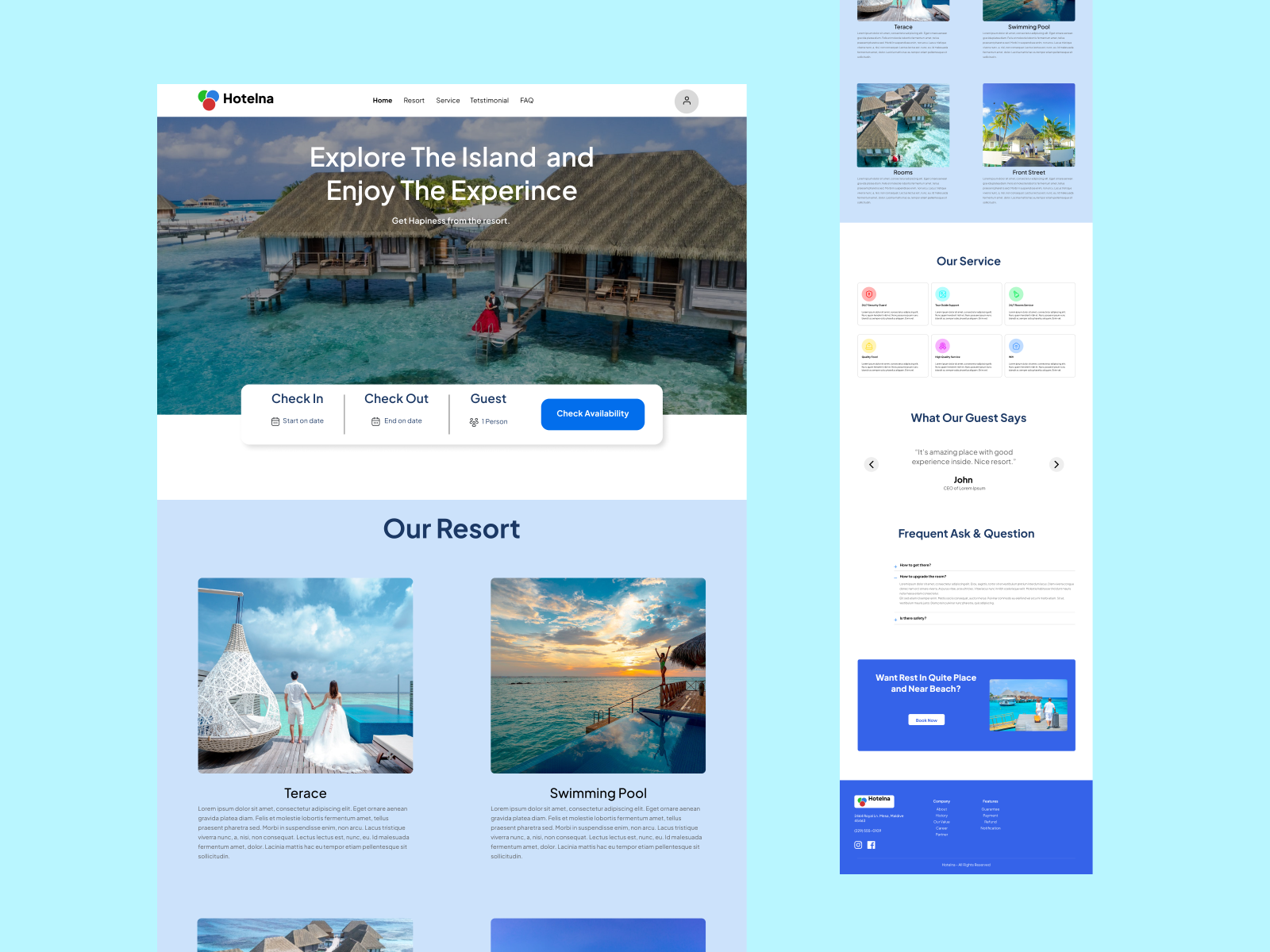 Hotelna Resort - Web Design by Muhamad Rizki Aulia on Dribbble