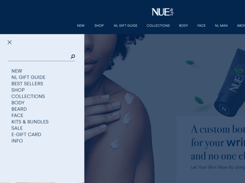 Website menu by Jake Obeng on Dribbble