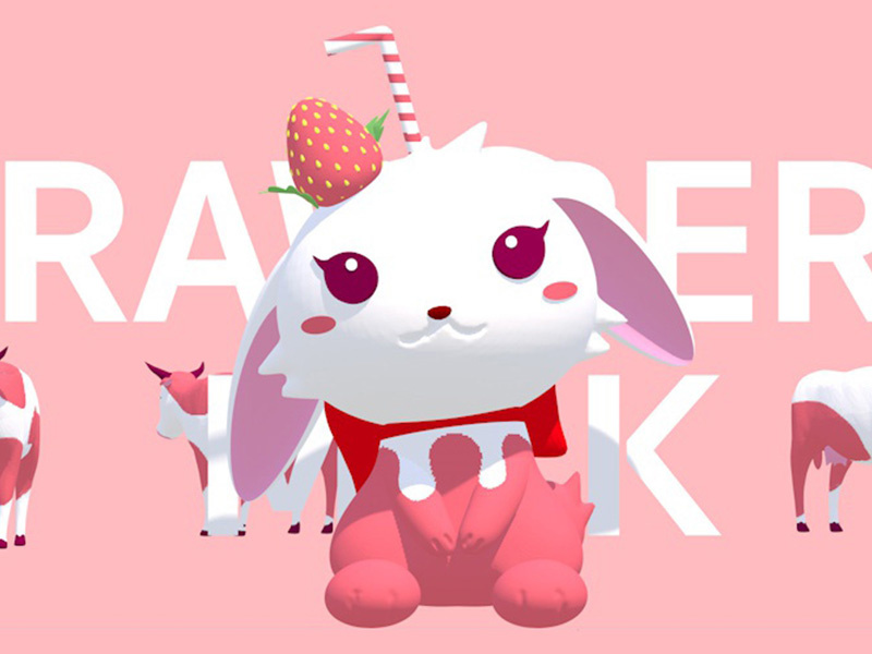 Strawberry Milk Rabbit by xinchen on Dribbble