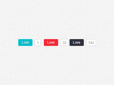 Flat love buttons by Kasper Mikiewicz on Dribbble