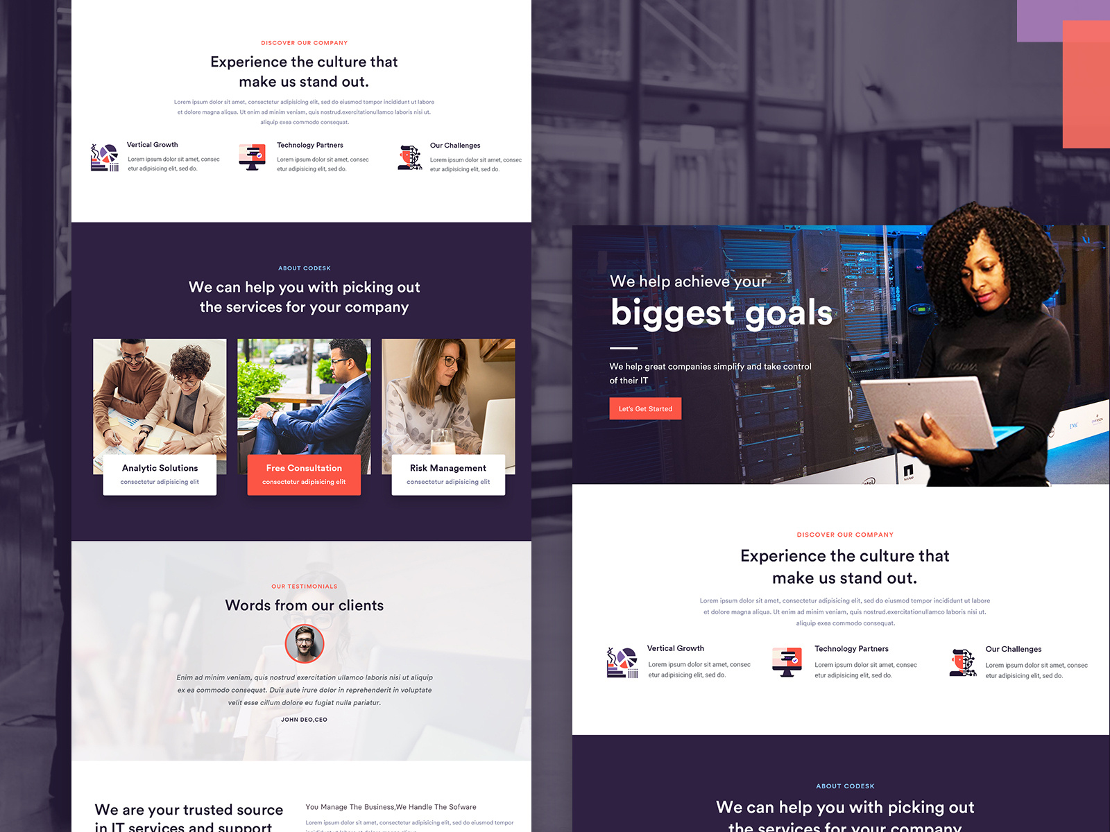 Codz - New Software Development Company Theme by Radiant Themes on Dribbble