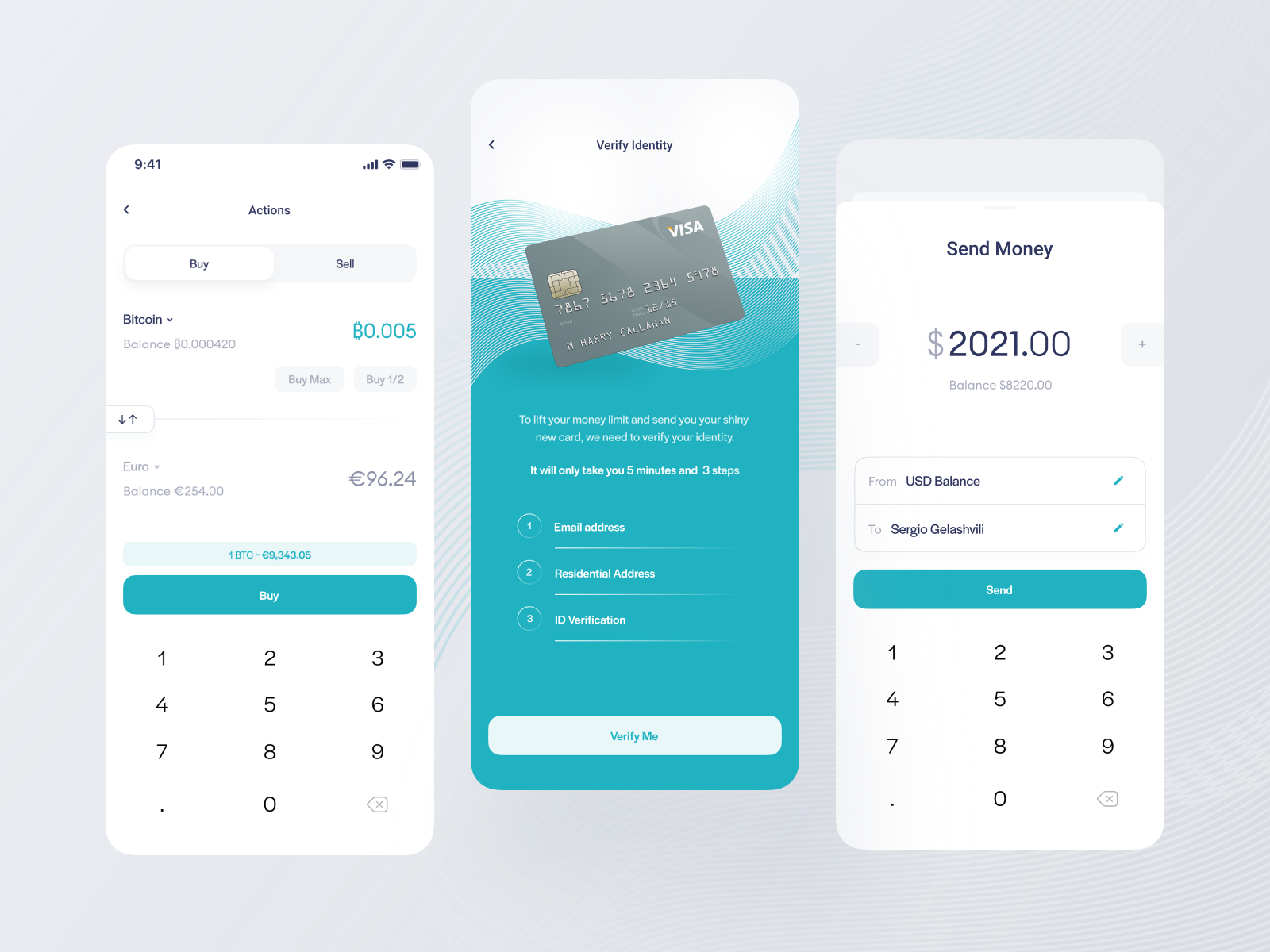 Banking App Buy sell Verify Identity Send Money By Sandro banking-app-buy-sell-verify-identity-send-money-by-sandro