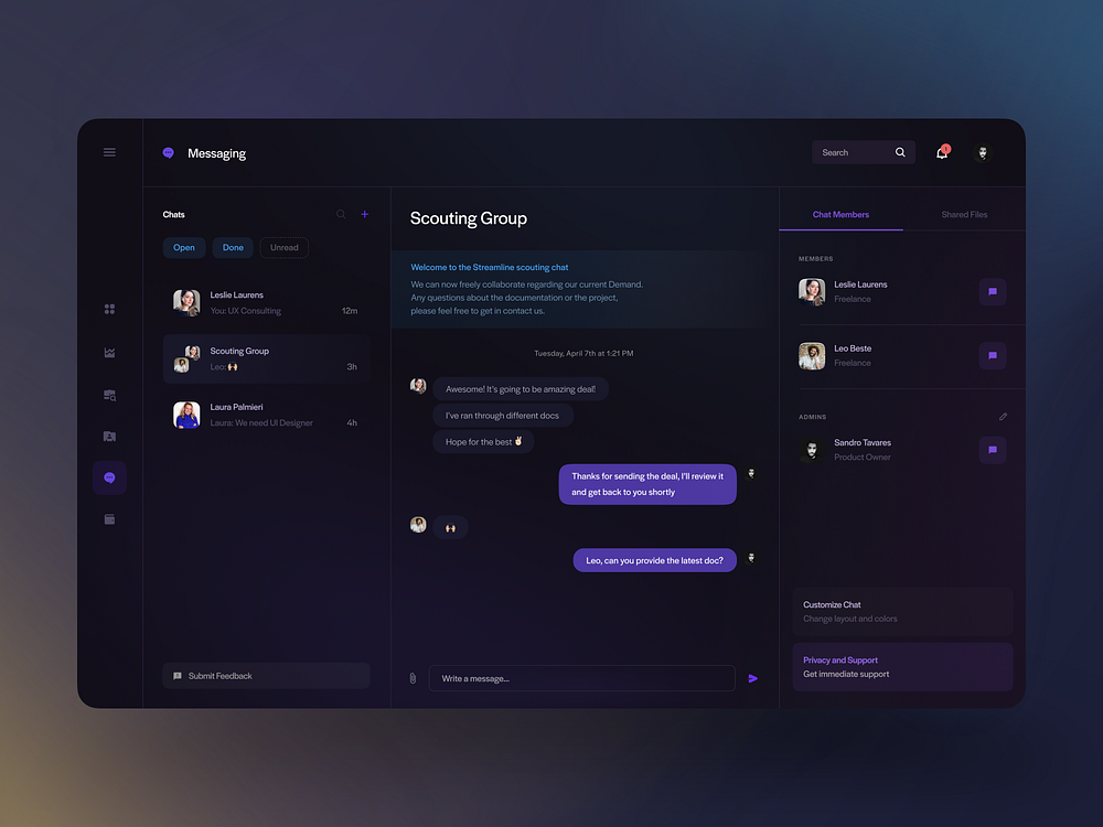 Messenger App designs, themes, templates and downloadable graphic ...