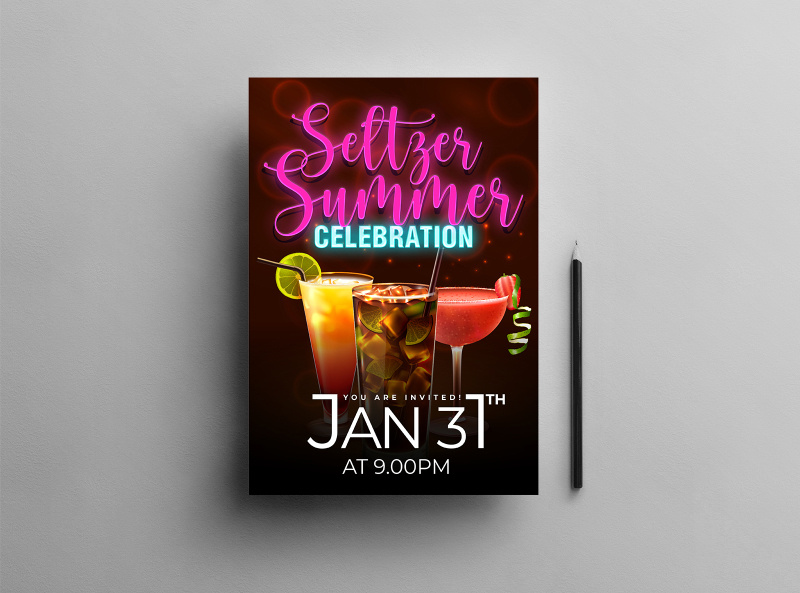 Party Invitation Card Design by Himadri Mukherjee on Dribbble