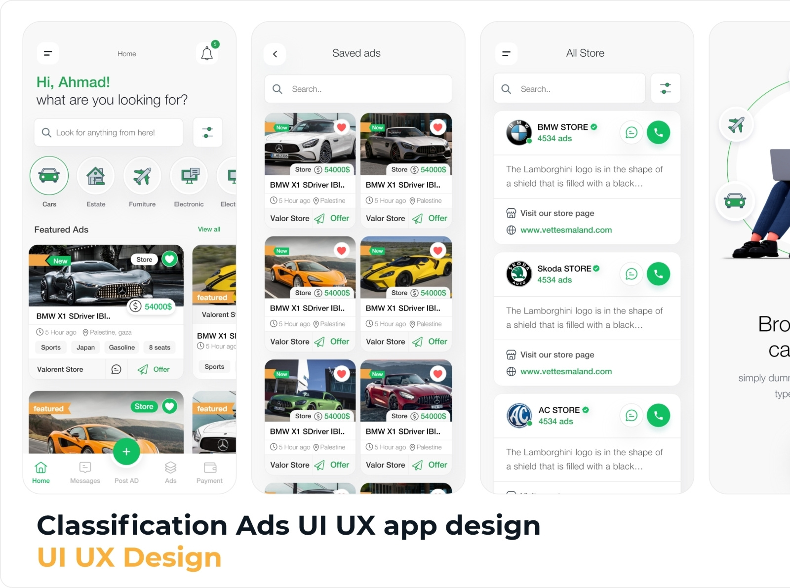 Classification ads Mobile App UI UX by Ahmad Aklouk on Dribbble