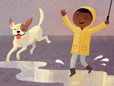 Splashing in puddles by Emily Dove on Dribbble