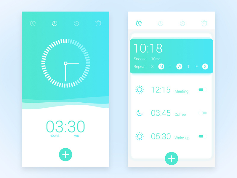 Alarm App User Interface Presentation by jishnu dev on Dribbble