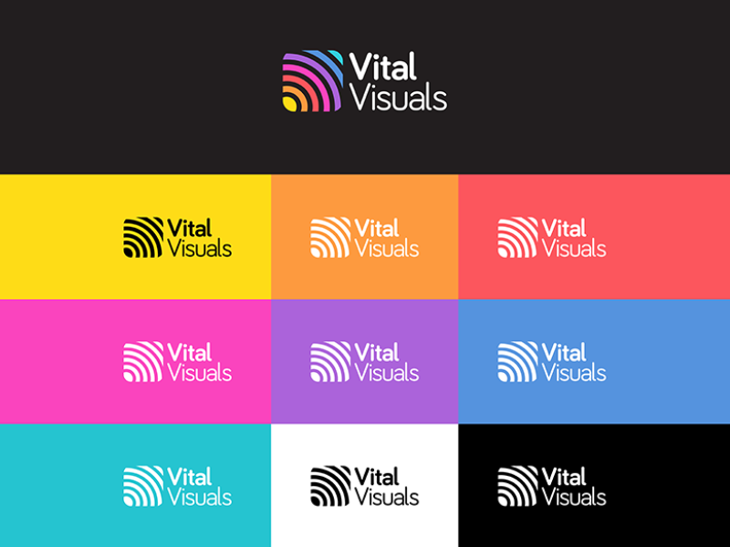 Color Variations - Vital Visuals Logo by Leonel Velasco on Dribbble