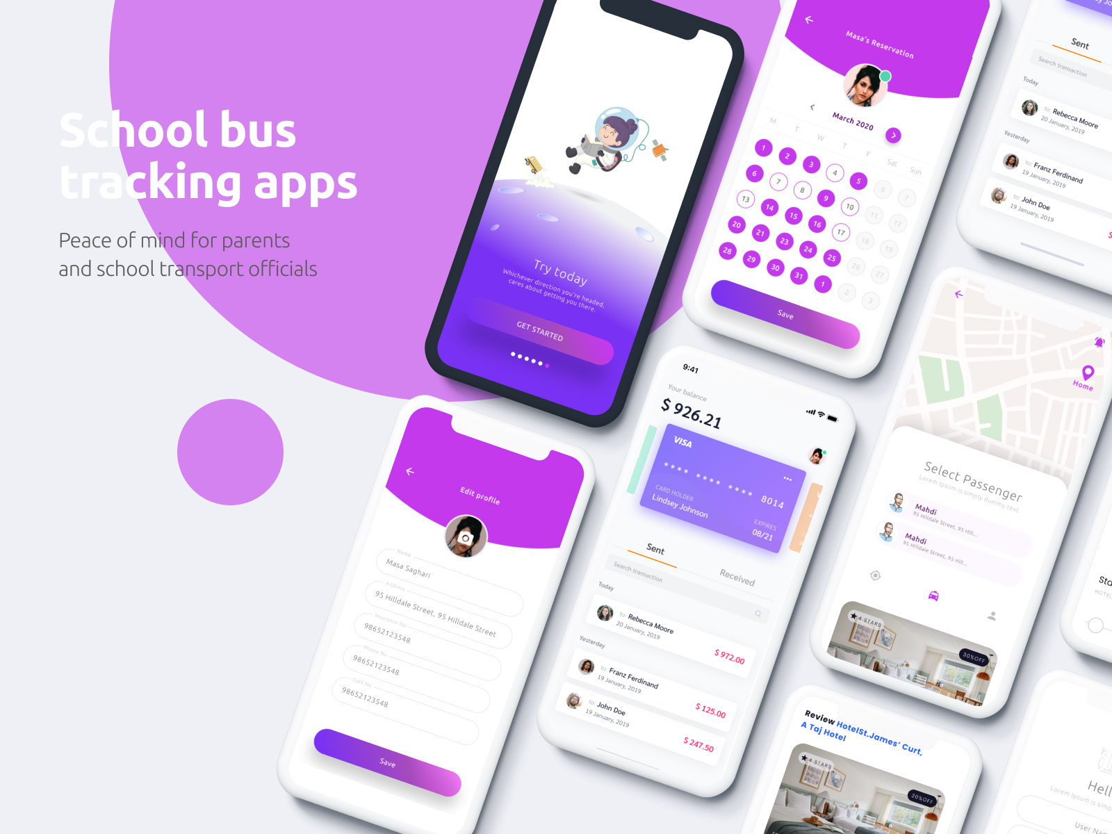school bus tracking app by Mahdi Saghari on Dribbble