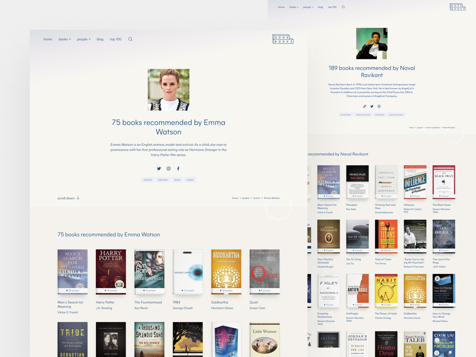 Good Books — profile pages 📚 by Jordan Hughes® on Dribbble