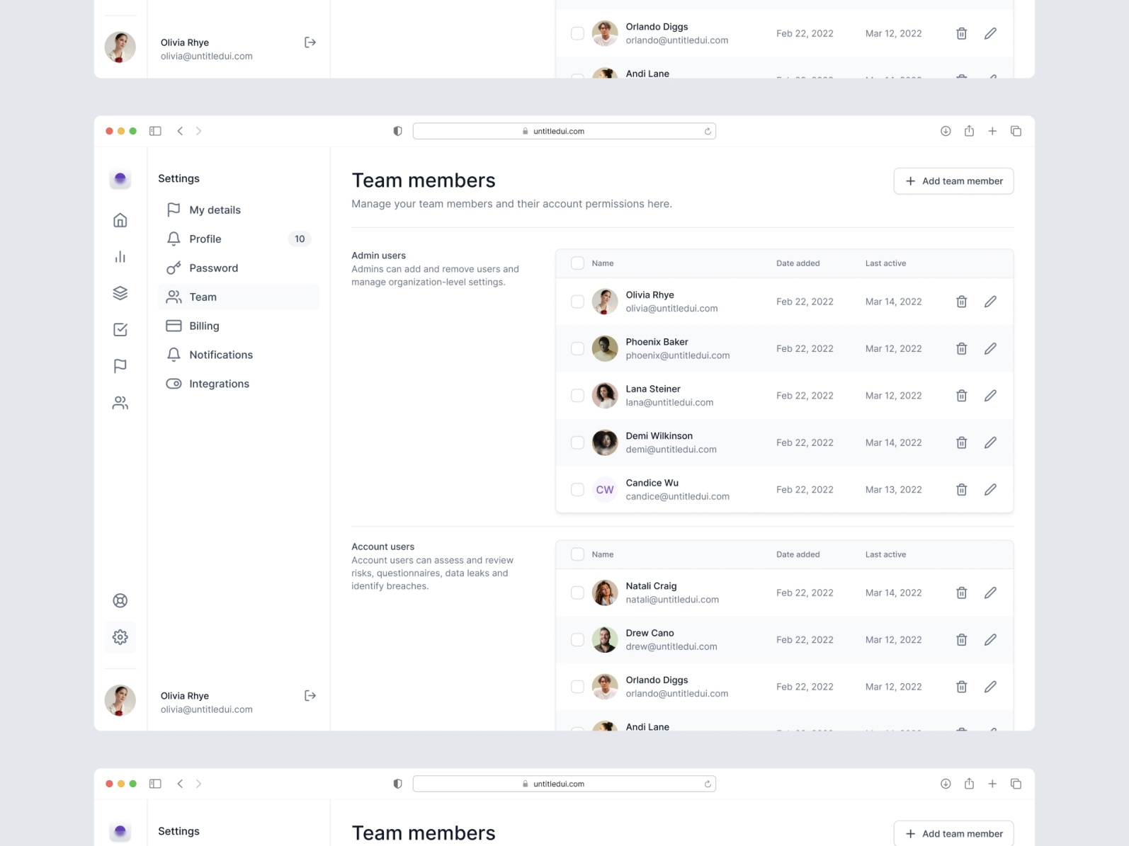 Team settings page — Untitled UI by Jordan Hughes® on Dribbble