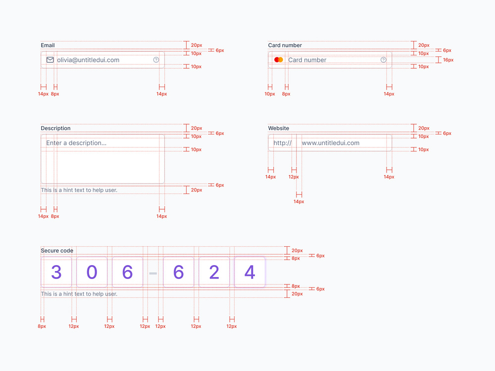 Input field components — Untitled UI by Jordan Hughes® on Dribbble