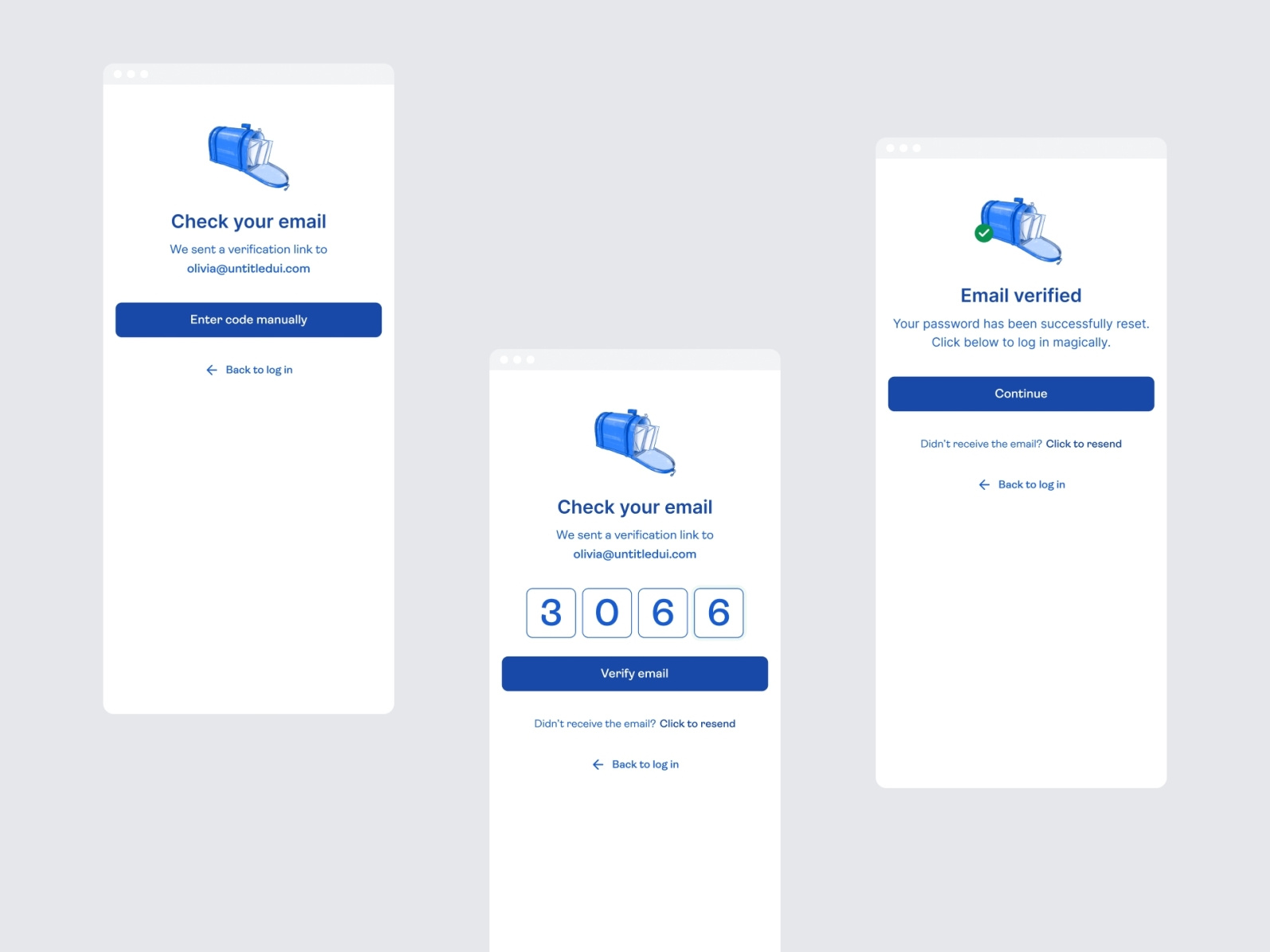 Verify email flow — Untitled UI by Jordan Hughes® on Dribbble