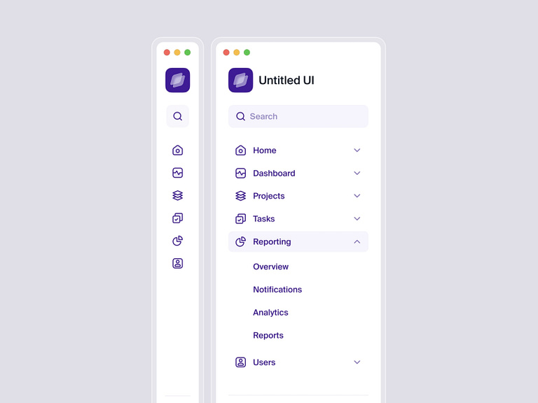 Sidebar navigation — Untitled UI by Jordan Hughes® on Dribbble