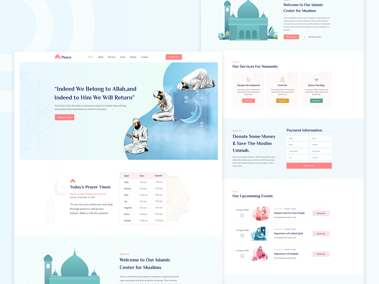 Peace - Islamic Website Design by Naima Anjum on Dribbble