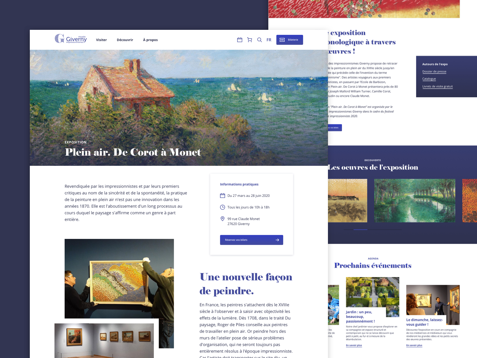 Impressionist museum exhibition - UX/UI Design by Achille on Dribbble