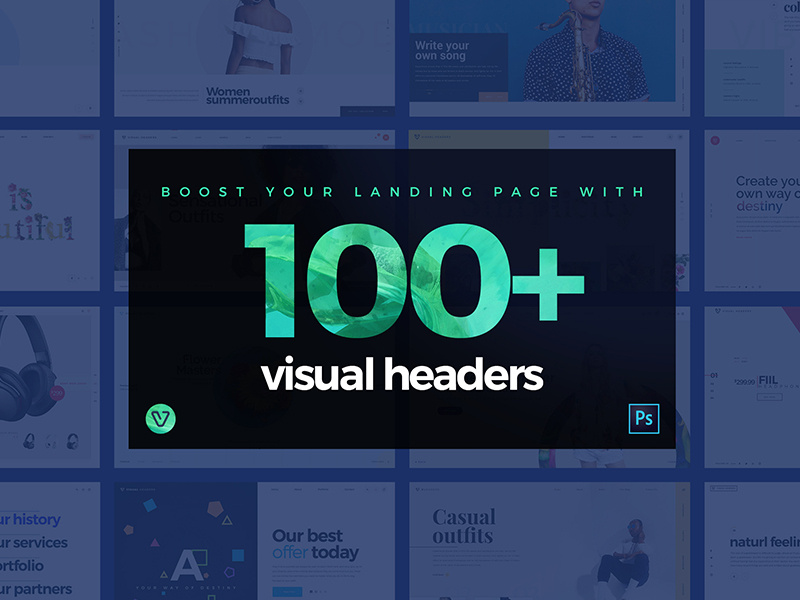100 Visual Website Headers by Visual Headers on Dribbble