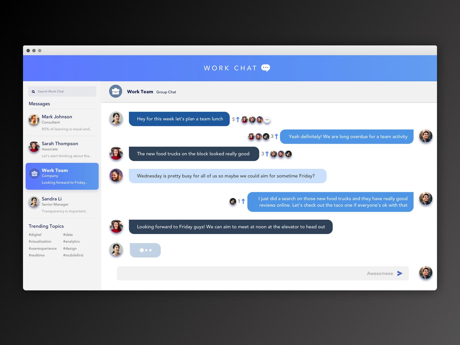 Chat Design by Colleen Tan on Dribbble