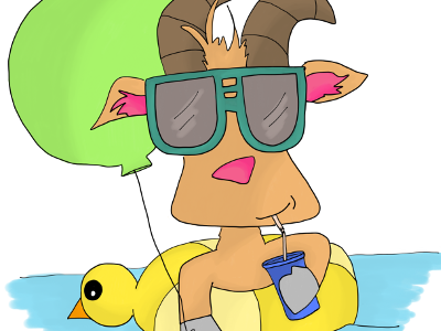 Goat in a Float by Jennifer Wade on Dribbble
